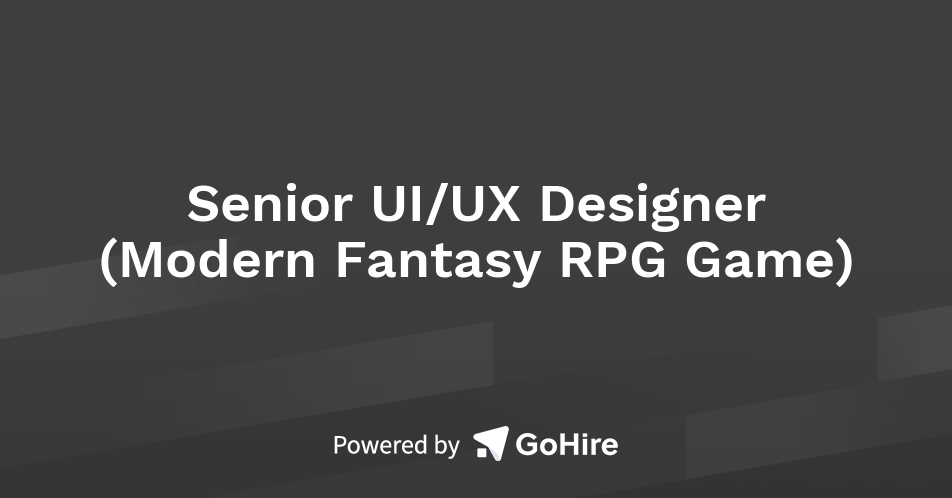 Senior UI/UX Designer (Modern Fantasy RPG Game) at Tatsu Works | Jobs ...