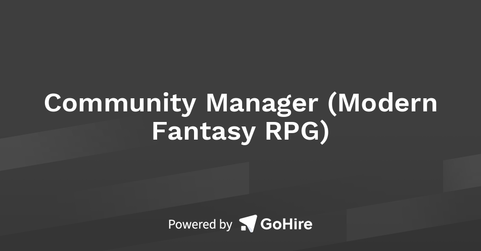 Community Manager (Modern Fantasy RPG) at Tatsu Works | Jobs at Tatsu Works