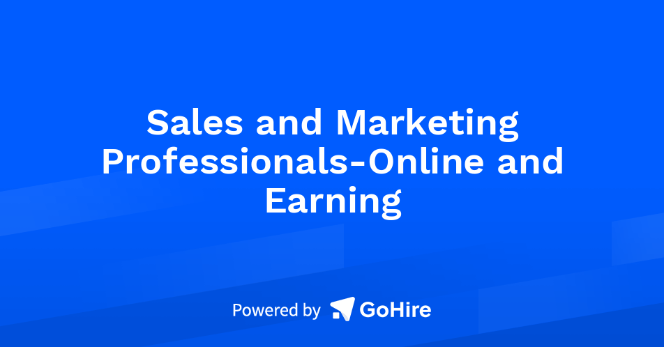 Sales and Marketing Professionals-Online and Earning at The Odyssey of ...