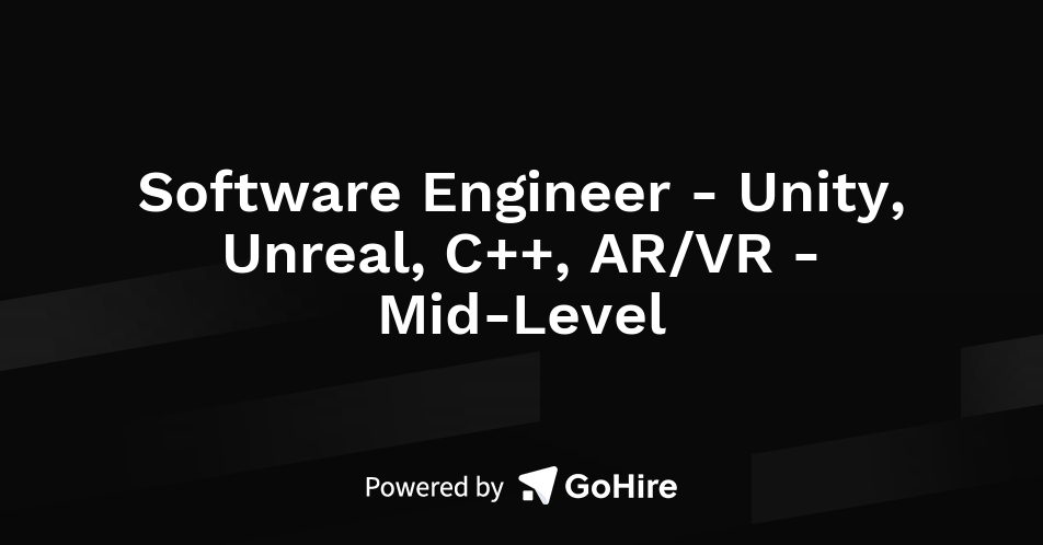 Software Engineer - Unity, Unreal, C++, AR/VR - Mid-Level at Haptech, Inc. | Jobs at Haptech, Inc.