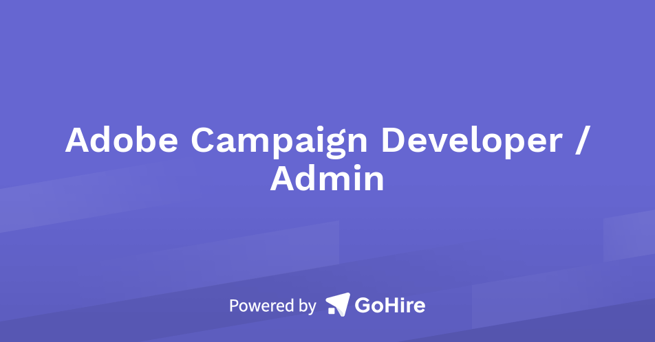 Adobe Campaign Developer / Admin at Dataflix | Jobs at Dataflix