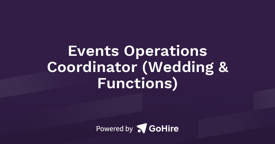 Events Operations Coordinator (Wedding & Functions) at Enable | Jobs at ...
