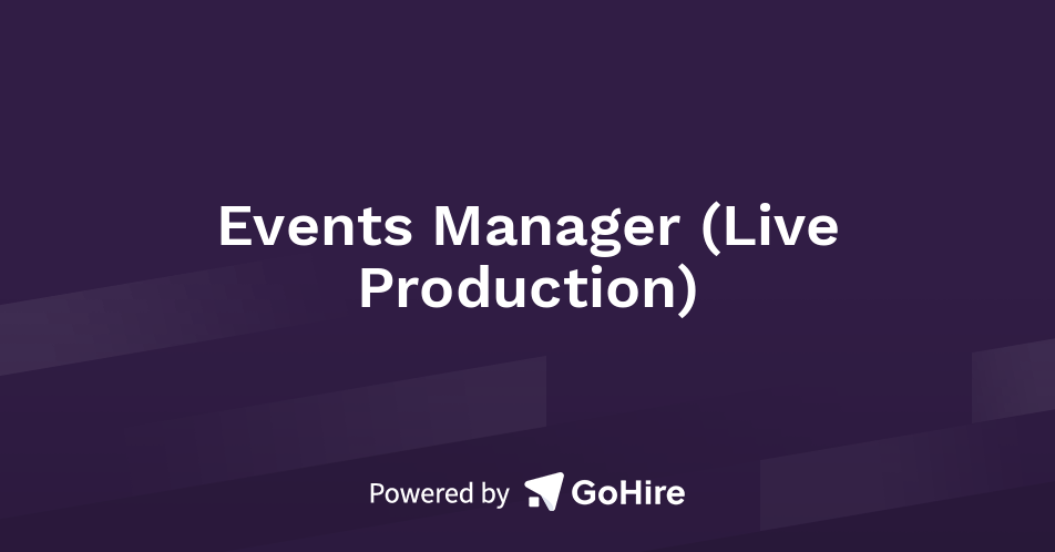 Events Manager (Live Production) at Enable | Jobs at Enable