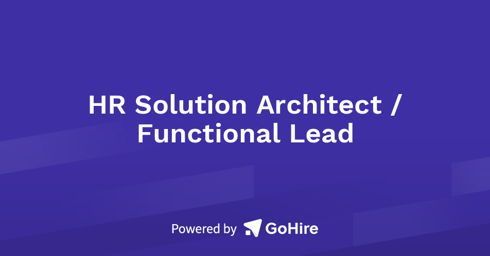 HR Solution Architect / Functional Lead at N Consulting Ltd | Jobs at N ...