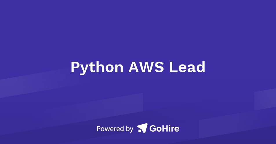Python AWS Lead at N Consulting Ltd | Jobs at N Consulting Ltd