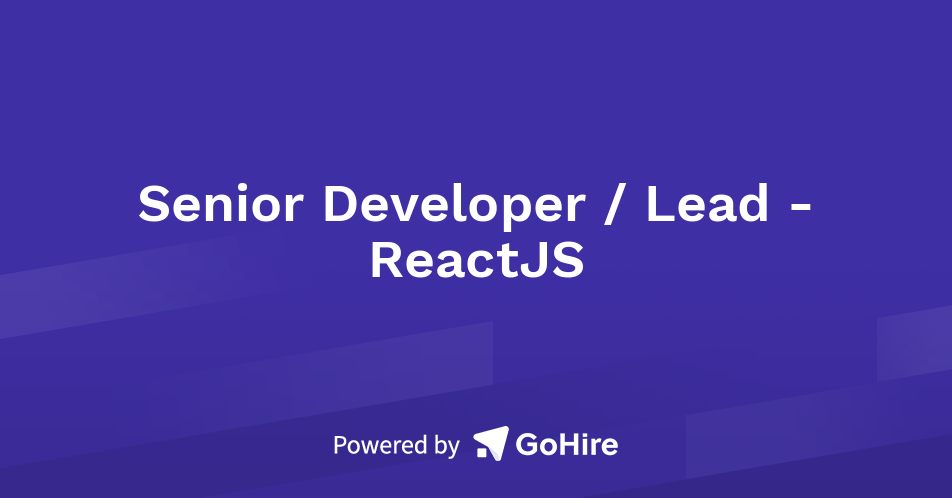 Senior Developer / Lead - ReactJS at N Consulting Ltd | Jobs at N ...