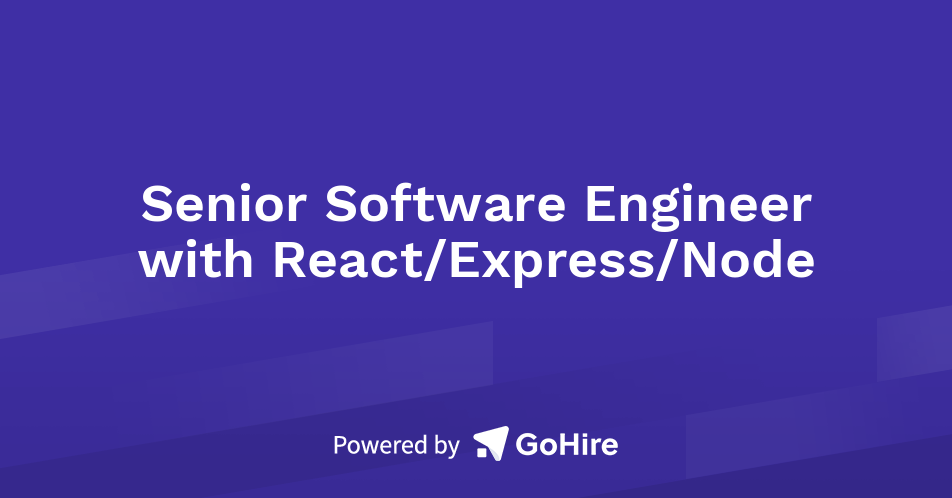 Senior Software Engineer with React/Express/Node at N Consulting Ltd | Jobs at N Consulting Ltd