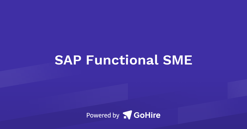 Sap Functional Sme At N Consulting Ltd Jobs At N Consulting Ltd