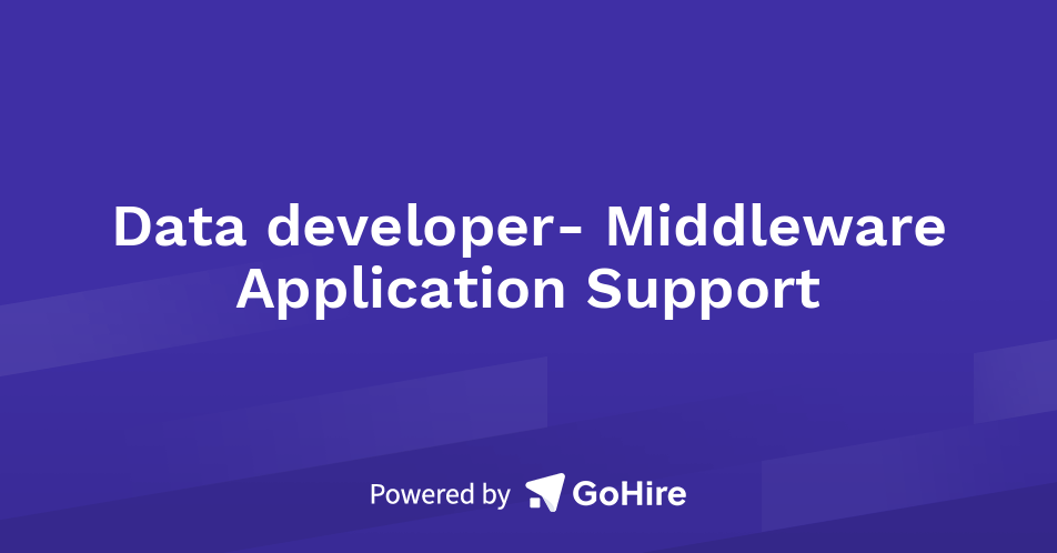 Data developer- Middleware Application Support at N Consulting Ltd ...