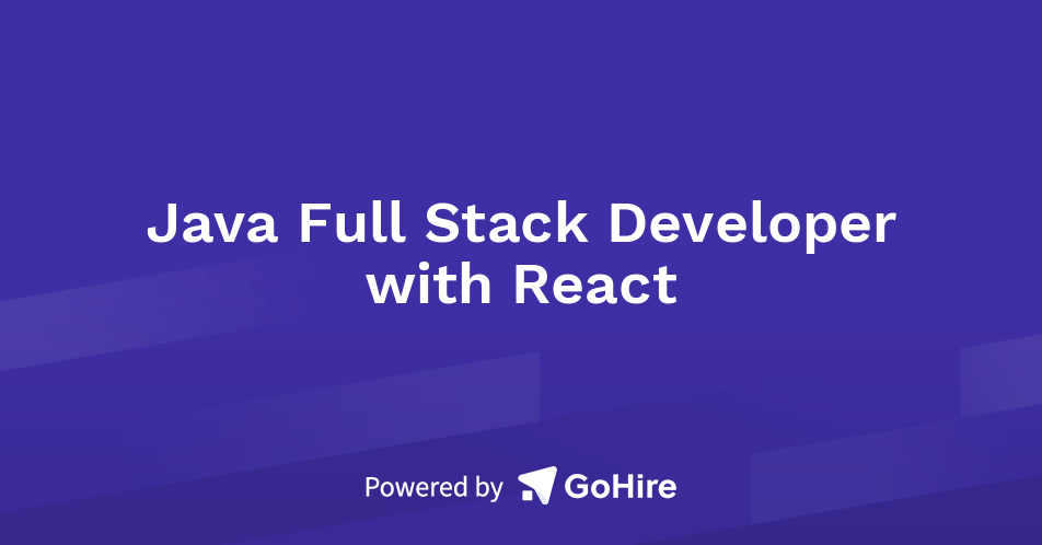 Java Full Stack Developer with React at N Consulting Ltd | Jobs at N Consulting Ltd