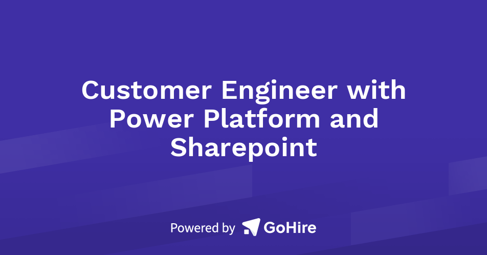 Customer Engineer with Power Platform and Sharepoint at N Consulting ...