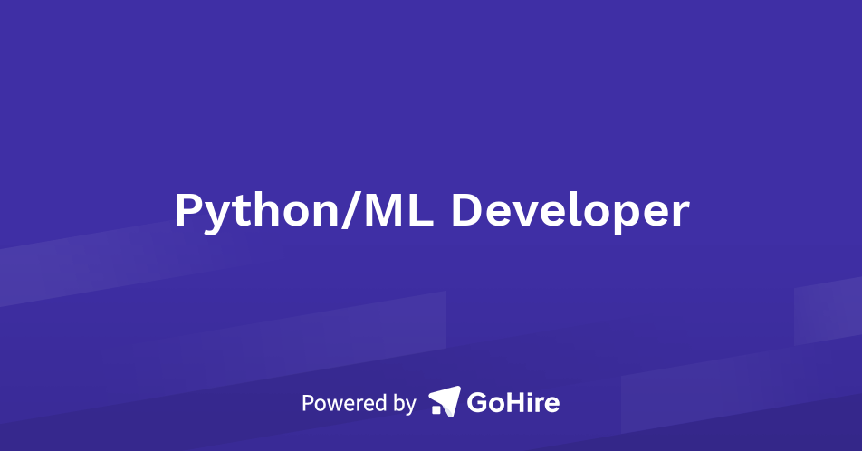 Python/ML Developer at N Consulting Ltd | Jobs at N Consulting Ltd