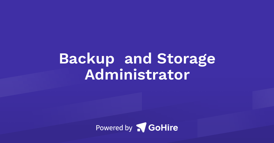 Backup and Storage Administrator at N Consulting Ltd | Jobs at N ...