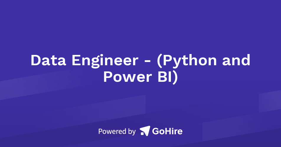 Data Engineer - (Python and Power BI) at N Consulting Ltd | Jobs at N ...