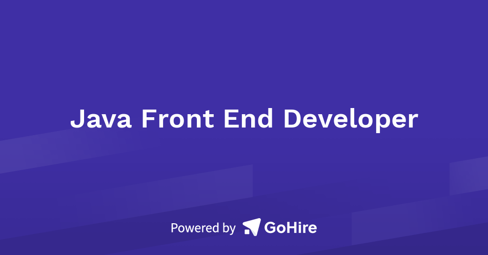 Java Front End Developer at N Consulting Ltd | Jobs at N Consulting Ltd