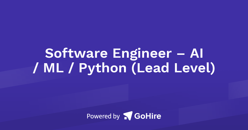 Software Engineer – AI / ML / Python (Lead Level) at N Consulting Ltd | Jobs at N Consulting Ltd