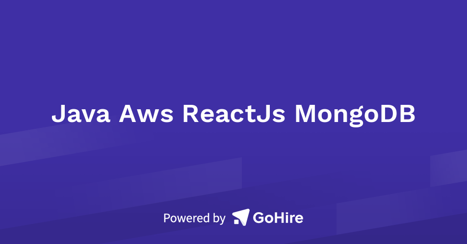 Java Aws ReactJs MongoDB at N Consulting Ltd | Jobs at N Consulting Ltd