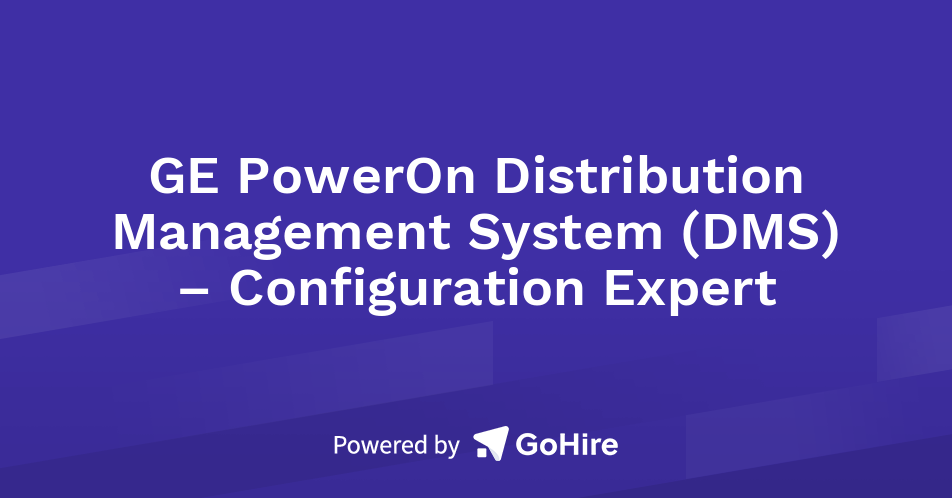 GE PowerOn Distribution Management System (DMS) – Configuration Expert ...