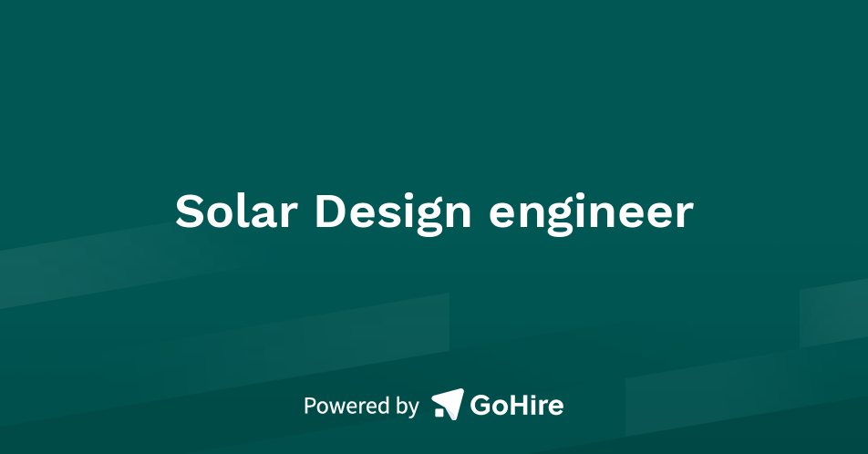 Solar Design engineer at Go Low Carbon | Jobs at Go Low Carbon