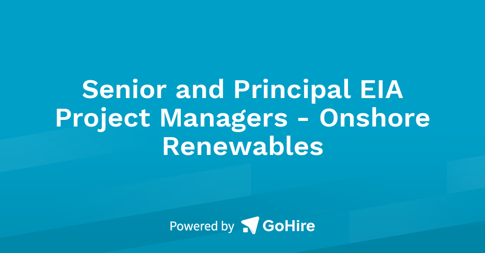 Senior and Principal EIA Project Managers - Onshore Renewables at ...