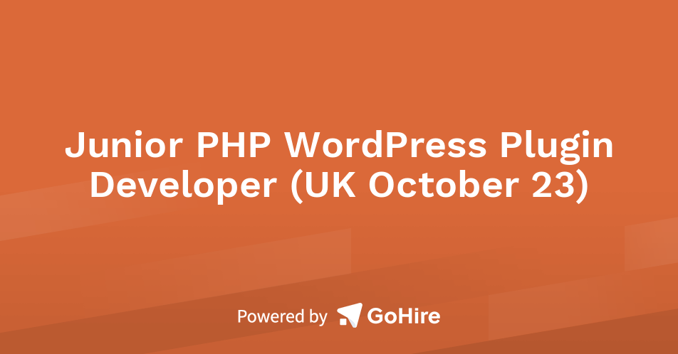 Junior PHP WordPress Plugin Developer (UK October 23) at UpdraftPlus | Jobs at UpdraftPlus