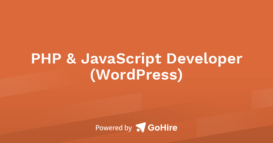 PHP & JavaScript Developer (WordPress) at TeamUpdraft | Jobs at TeamUpdraft